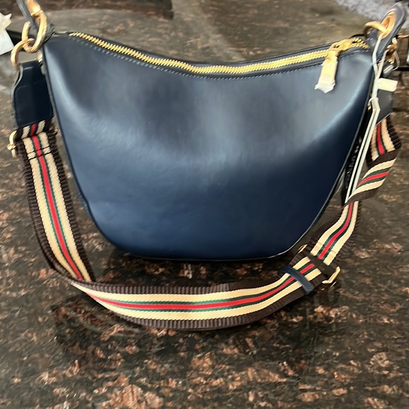 Isabelle | Bags | Isabelle Vegan Leather Womens Navy Blue Adjustable ...